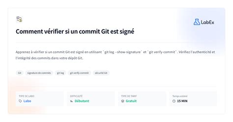 comment vérifier si un commit git est signé labex