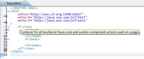 How To See Docs For Jsffacelets Elements In Eclipse Stack Overflow
