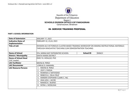 Enclosure No 1 Revised Learning Action Cell Form June 2021 V2 Copydocx