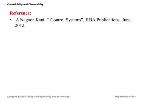 Controllability And Observability Pdf