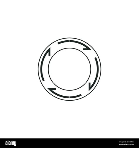 Abstract Linear Circle Icon Stock Vector Illustration Isolated On