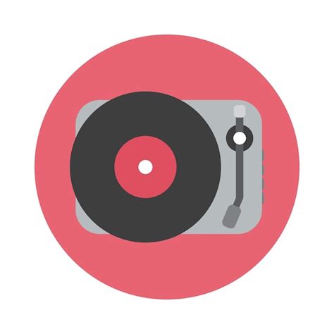 Premium Vector Retro Player Record Vector Circle Icon