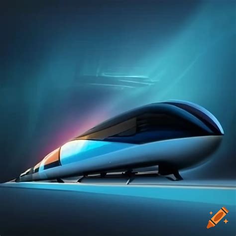 Image of a hyperloop transportation system on Craiyon