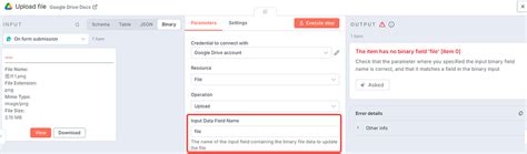 I Can Not Find “the Name Of The Input Field Containing The Binary File