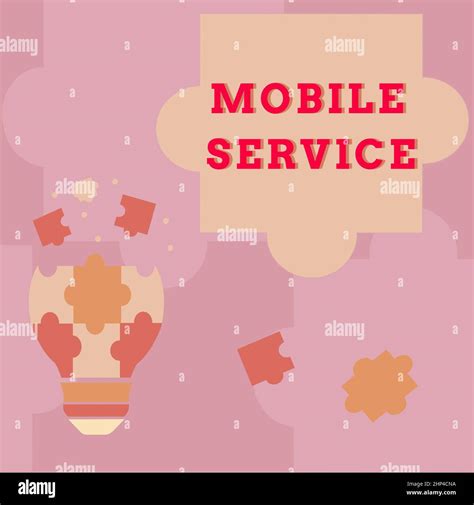 Hand Writing Sign Mobile Service Business Showcase Radio Communication