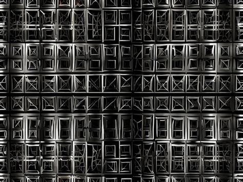 Monochrome Geometric Square Pattern Background Vector Illustration Premium Ai Generated Image