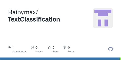 github rainymax textclassification
