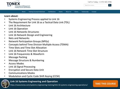 Link 16 Systems Engineering And Operation Pptx Computer Networking Computing