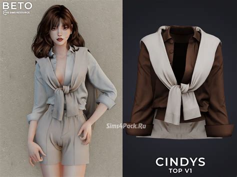 Комплект одежды Cindy скачать для Симс 4