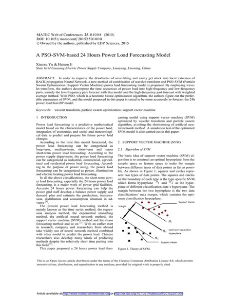 A Pso Svm Based 24 Hours Power Load Forecasting Model