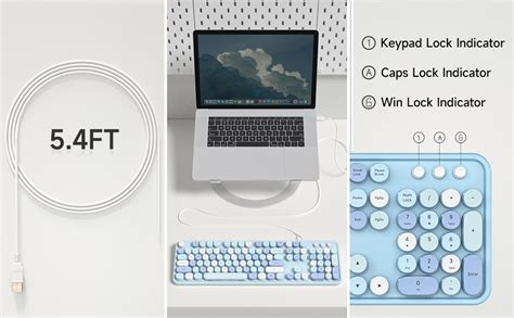 Atelus Usb Wired Computer Keyboard Retro Typewriter Keyboard Full Size Office