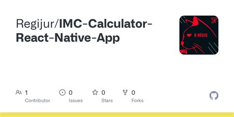 Github Regijur Imc Calculator React Native App