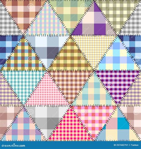 Geometric Abstract Pattern Intersection Patchwork Plaid Style Stock Vector Illustration Of