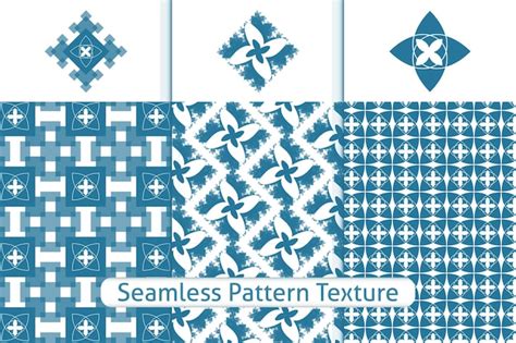 Premium Vector Vector Seamless Pattern Texture Geometric Shapes Set Abstract Floral Style