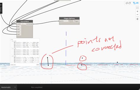 polygon bypoints would not create 2d shape when reading from a list of