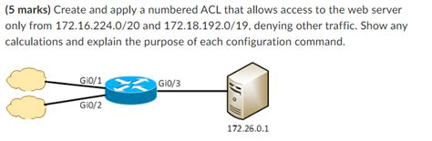 Solved Help Me Solve This Create And Apply A Numbered Acl