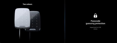 Keypad Fibra Black Wired Touch Keyboard Ajax