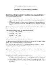 EC201 Problem Set 2 Docx EC201 INTERMEDIATE MICROECONOMICS PROBLEM SET 2 DECISION MAKING