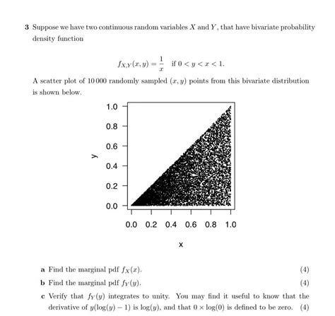 Solved 3 Suppose We Have Two Continuous Random Variables X