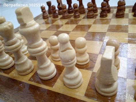 Шах с дървени фигури в дървена кутия игра в Шах и табла в гр София Id40092937 — Bazar Bg