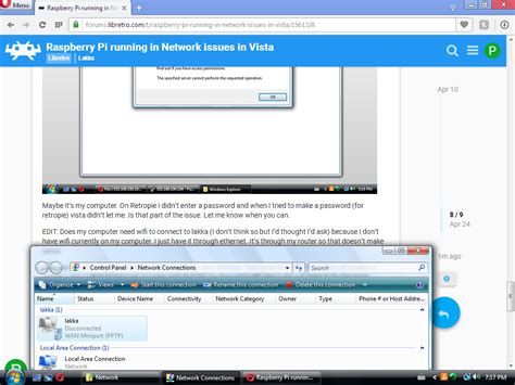 Raspberry Pi Running In Network Issues In Vista Lakka Libretro Forums