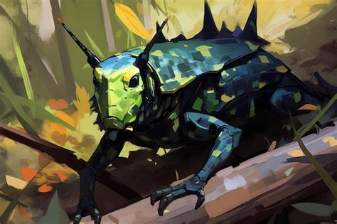 Premium Ai Image Drawn Grasshopper Generated By Ai