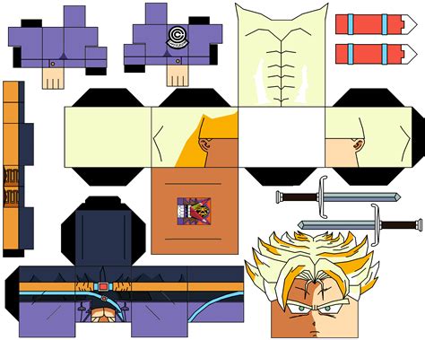 Trunks Ss Paper Toy Free Printable Papercraft Templates