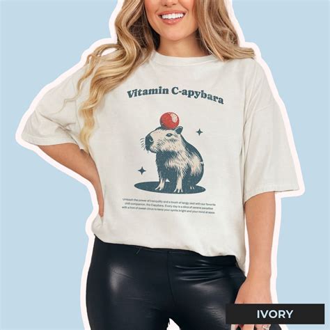 Capybara Shirt Vitamin C Apybara Comfort Colors 1717 Capybara Lover T Cute Capybara T Shirt