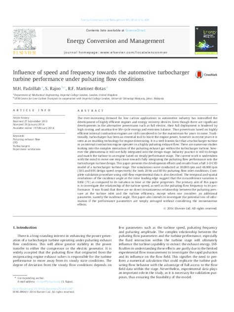 pdf influence of speed and frequency towards the automotive