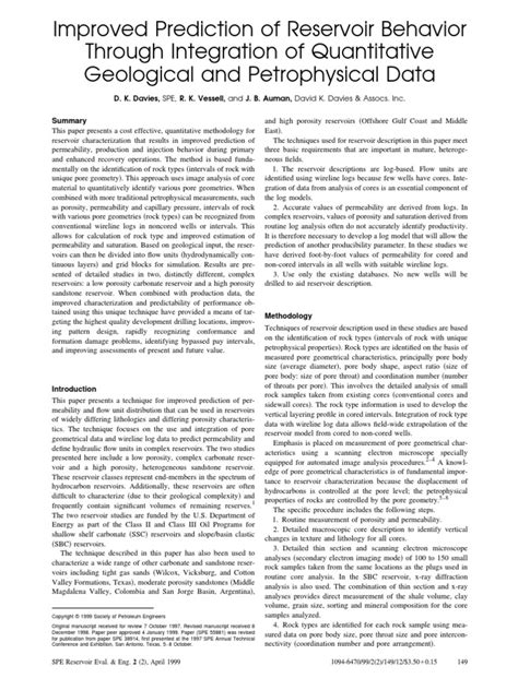 Pdf Integration Of Geological And Petrophysical Datapdf Dokumentips