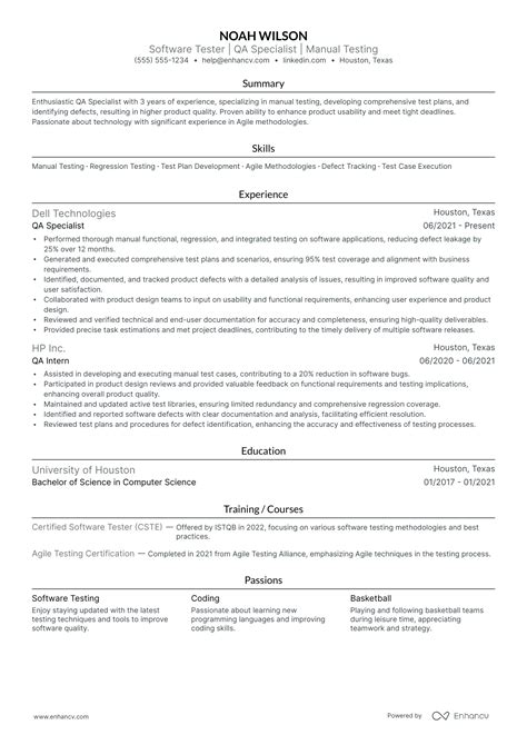 16 Successful QA Tester Resume Examples And Writing Tips For 2024