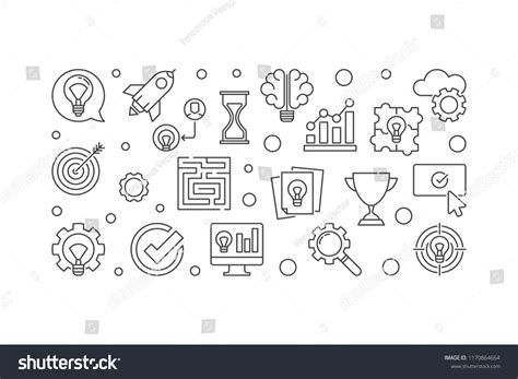 Brainstorming Creative Vector Outline Illustration Brainstorm Stock Vector Royalty Free
