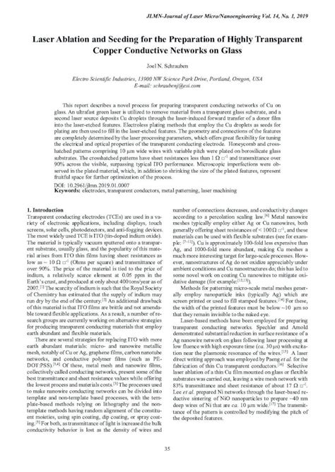 Pdf Laser Ablation And Seeding For The Preparation Of Glass