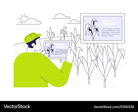 Crop Diseases Detection Abstract Concept Vector Image