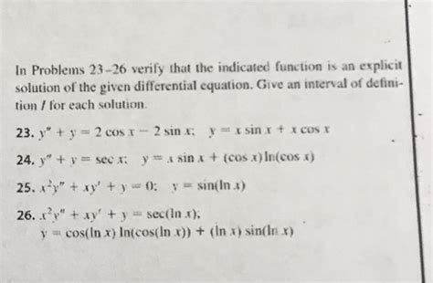 Solved In Problems Verify That The Indicated Function Chegg
