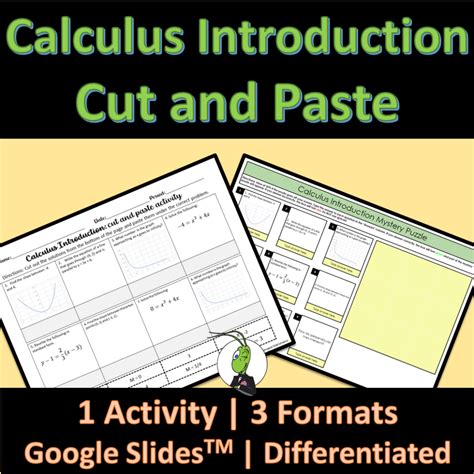 Introduction To Calculus Cut And Paste Activity Mystery Picture