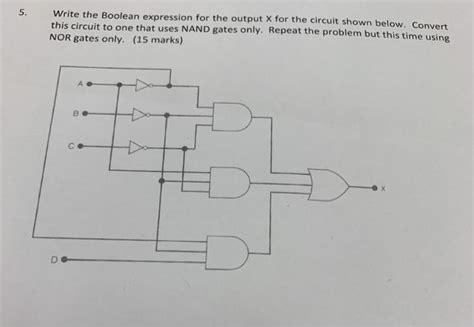 Solved Write The Boolean Expression For The Output X For Chegg
