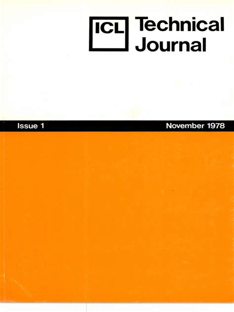 Icl Technical Journal V01i01 Pdf Computer Program Programming