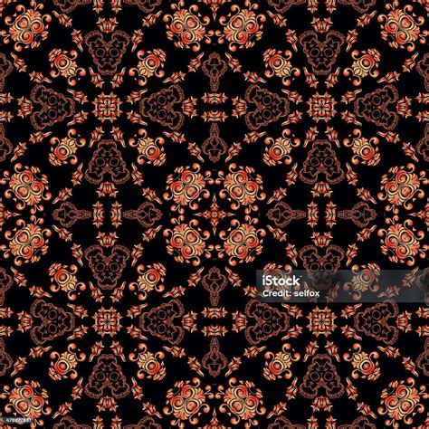 Decorative Art Geometric Pattern Symmetrical Illustration Abstract Fractals Seamless Ornament