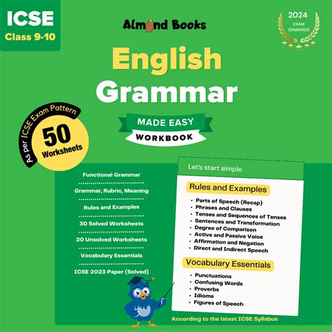 Almond Books Icse Class 10 English Grammar Made Easy 01042024