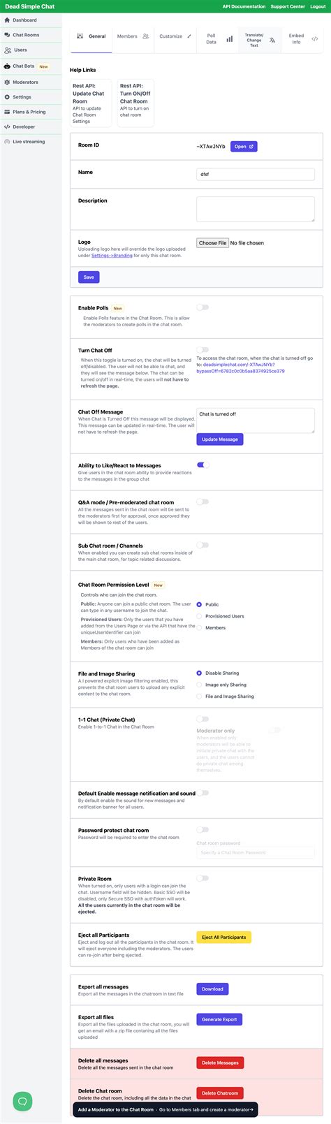 Embedded Chat Widget Deadsimplechat