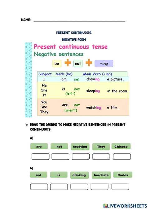 Present Continuous Negative Forms Of Verbs At Dawn Lovelace Blog