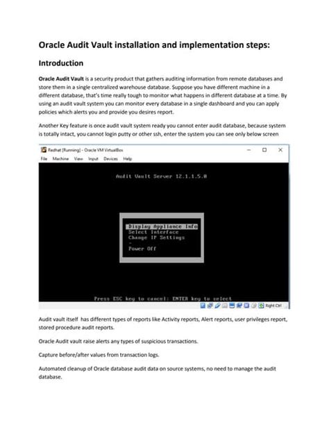 Oracle Audit Vault Doc