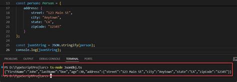 Convert Typescript Objects To Json