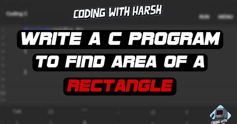 C Program To Find Area Of Rectangle