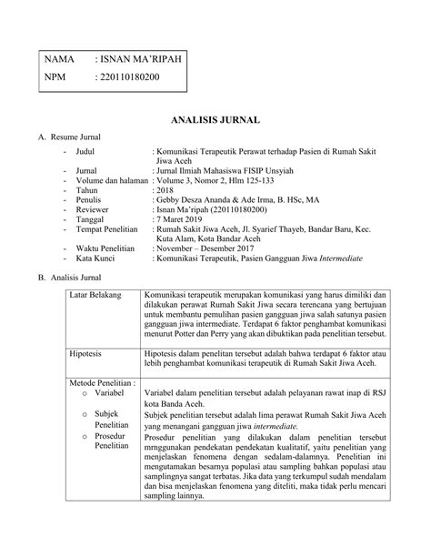 22 Contoh Analisis Sistematika Jurnal Pics