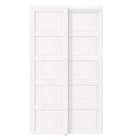 Tenoner 96 In X 80 In 5 Panel Mdf Solid Core White Pvc Covering