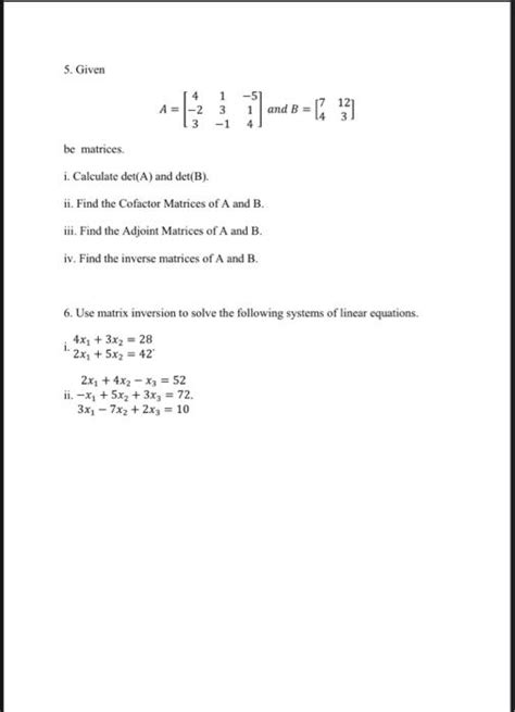 Solved 1 Given A21 4 A32 5 A13 3 A23 6 A12 10 And A31 −5