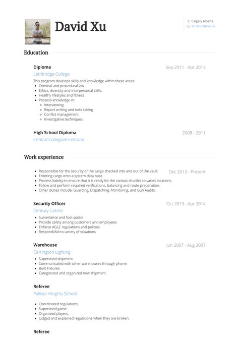 Referee Resume Samples And Templates VisualCV