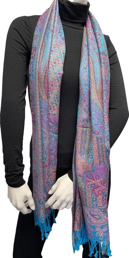 Pashmina Sjaal Prachtige Kwaliteit Dames Sjaal Fijn Geweven Sjaal 208